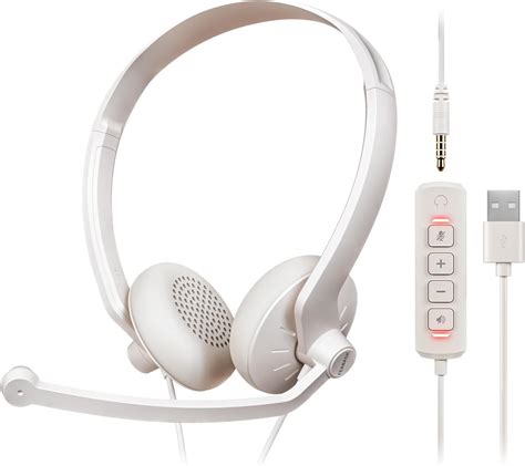 Amazon Com FEABASK USB Headset With Microphone For PC Wired Computer Headphones With Noise