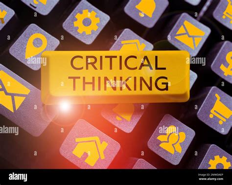 Text Sign Showing Critical Thinking Word Written On Sequence Of Stages Of A Project Requiring