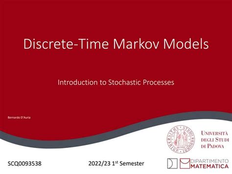 02 discrete time markov models incomplete pptx