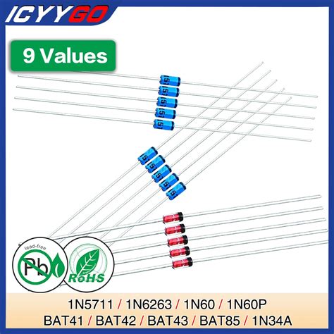 Bat41 Bat42 Bat43 Bat85 1n34a 1n5711 1n6263 1n60 1n60p Small Signal