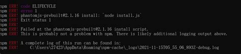 Phantomjs Prebuilt2116 Install `node Installjs` Programmer Sought