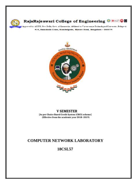 Computer Network Lab Manual 18csl5722 10 2021 Pdf Computer Network