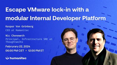 Webinar Escape Vmware Lock In With A Modular Internal Developer Platform