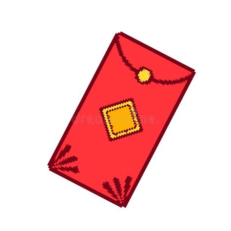 Chinese Red Envelope Or Angpao Pixel Styled Vector Drawing Stock Vector Illustration Of Game
