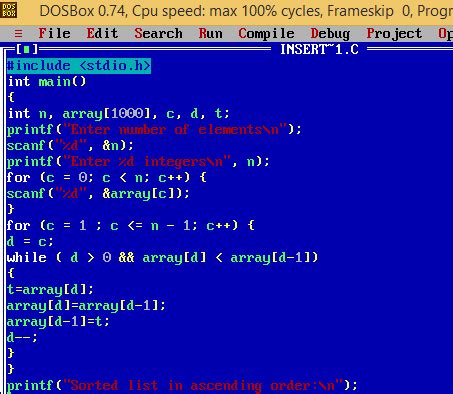 Insertion Sort In C