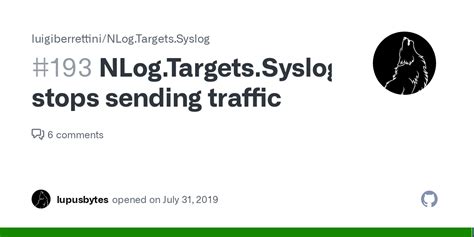 nlog targets syslog stops sending traffic · issue 193