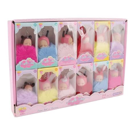 Cikonielf porte clés pompon Bébé pompon porte clés doux mignon poupée porte clés pour clés de