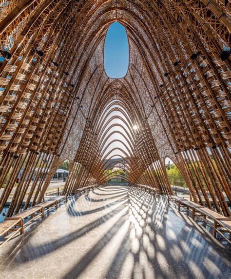 Parametricarchitecture On Linkedin Taichung Taiwan Bamboo Bamboostructure Timber Wood
