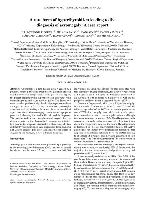 Pdf A Rare Form Of Hyperthyroidism Leading To The Diagnosis Of