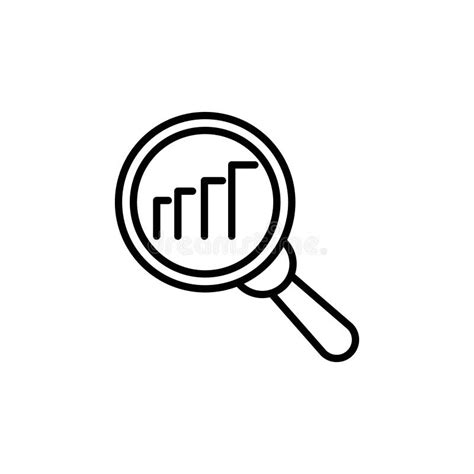 A Magnifying Glass Over A Graph Representing Data Analysis Research
