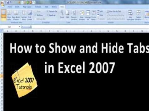 Excel Tutorials How To Hide Sheet Tabs In Excel YouTube