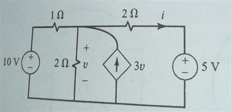 Solved Determine The Current I And Voltage V In The Circuit Chegg Com