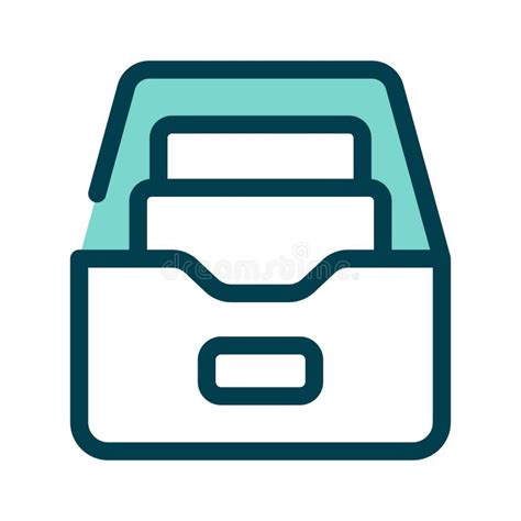 A Folder Representing Archived Files Or Saved Documents Stock Vector