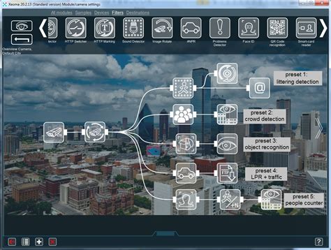 move to ptz preset module in xeoma video surveillance software