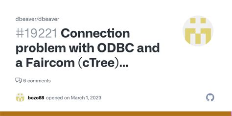 Connection Problem With Odbc And A Faircom Ctree Database Driver