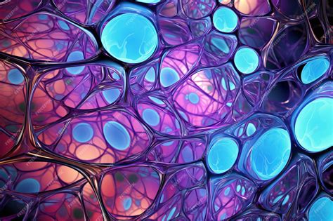 Premium Photo Illustration Of Cellular Structures With Vibrant Energy