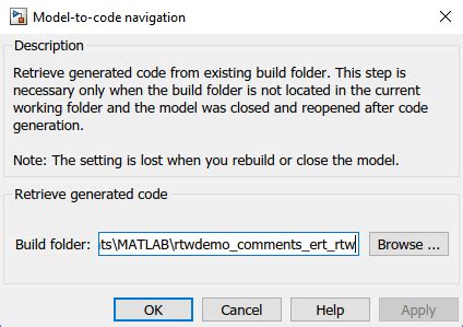 Reload Existing Traceability Information Matlab Simulink