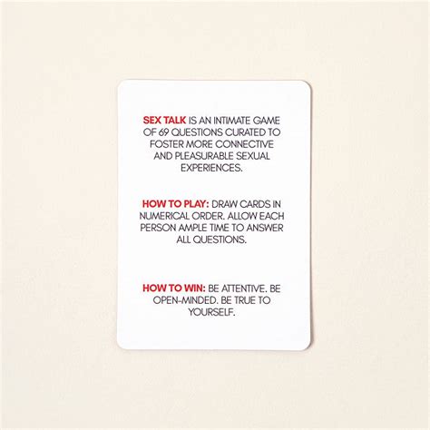 Uncommon Goods Sex Talk Conversation Deck Couples Communication