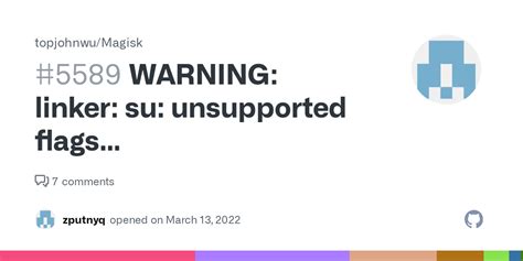 Warning Linker Su Unsupported Flags Dtflags10x8000001 · Issue