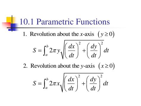 Ppt 101 Parametric Functions Powerpoint Presentation Free Download Id483605