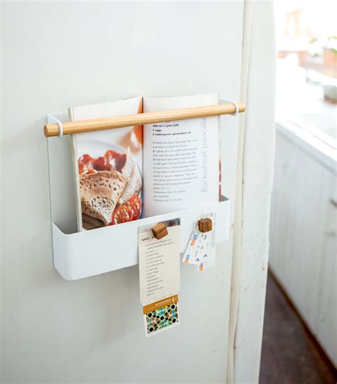 Magnetic Storage Pocket Steel Wood Yamazaki Home