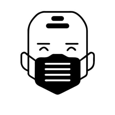 Face Mask Pictogram Premium Ai Generated Vector