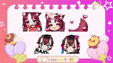 Create Cute Animated Emotes By Lizzbee Fiverr