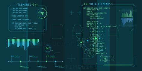 set of hud lines infographic elements head up vector image
