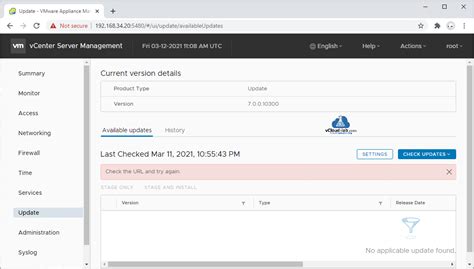 Patching Update VMware VCenter Server Appliance From A Zipped Update Bundle Web Server VGeek