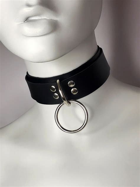 Brutal Choker With O Ring Bdsm Leather Choker Collar With Etsy Uk