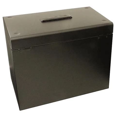Metal Lockable File Box With 5 Suspension Files Store And Organise Paperwork And Important