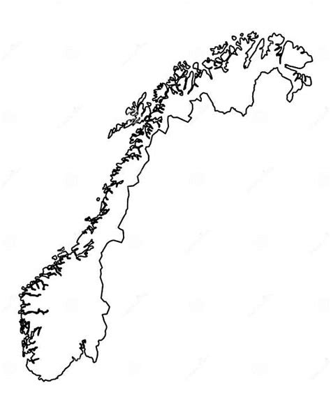 Mapa De Noruega Ilustração Do Vetor Ilustração De Branco 90490323