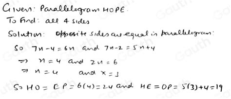 Solved Activity 1 Help Me Build My Parallelogram Directions Solve Each Problem Completely And