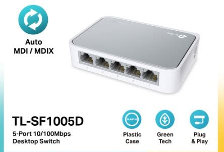 Tp Link Tl Sf D Port Ethernet Network Switch Plug Play Plastic Case Fc Computers