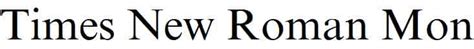 Times New Roman Mon字体下载