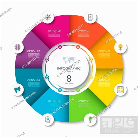 Circular Infographic Flow Chart Process Diagram Circle Or Pie Graph