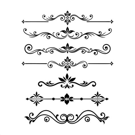 Set Of Decorative Scroll Design Elements 51784511 Vector Art At Vecteezy