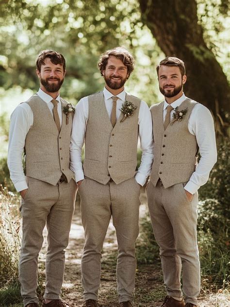 Groom And Groomsmen Attire Boho Boho Wedding Groomsmen Attire Rustic