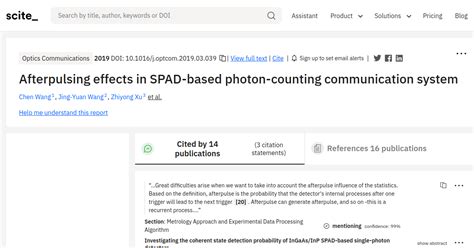 Afterpulsing Effects In Spad Based Photon Counting Communication System