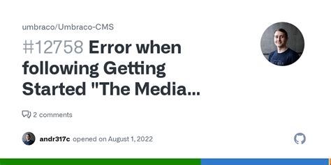Error When Following Getting Started The Media Libary · Issue 12758 · Umbracoumbraco Cms