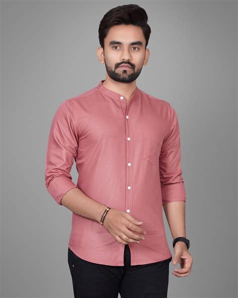 Peach Color Shirt Buy Identiti Dark Peach Slim Fit Shirt For Mens