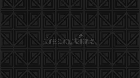 Seamless Geometric Black Pattern Wallpaper With Triangular Tile Design Stock Vector