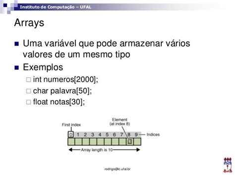 Aula 10 Arrays Programação 1
