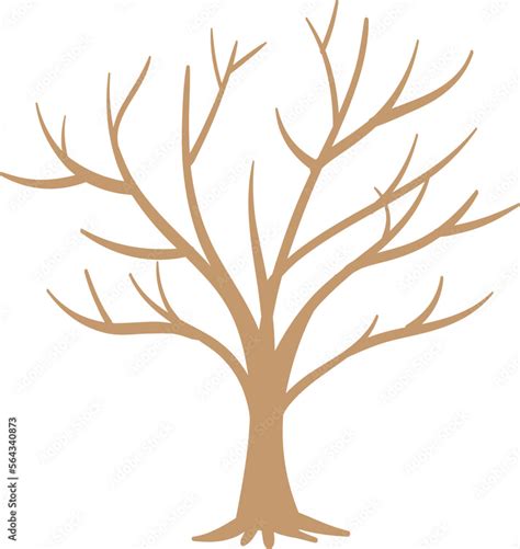 앙상한 가지만 있는 나무 Stock Vector Adobe Stock