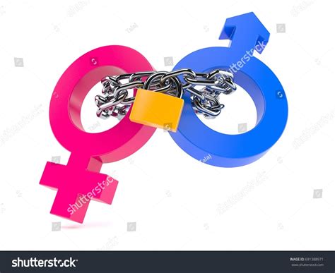 Gender Symbols Connected By Chain Isolated Stock Illustration Shutterstock