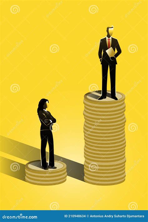 Gender Pay Gap Illustration Stock Vector Illustration Of Design