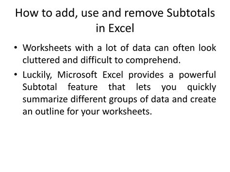 3 Subtotal Function In Excel Pdf
