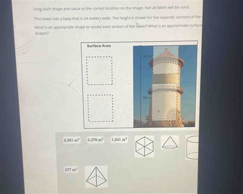 Solved Drag Each Shape And Value To The Correct Location On The Image