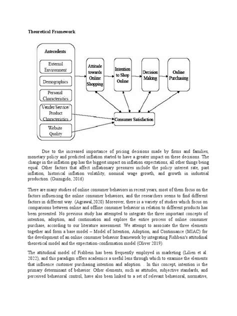 Theoretical Framework Anne Pdf Consumer Behaviour Inflation