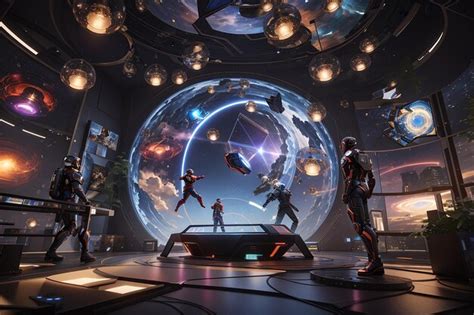 Premium Ai Image A Convergence Of Virtual Worlds